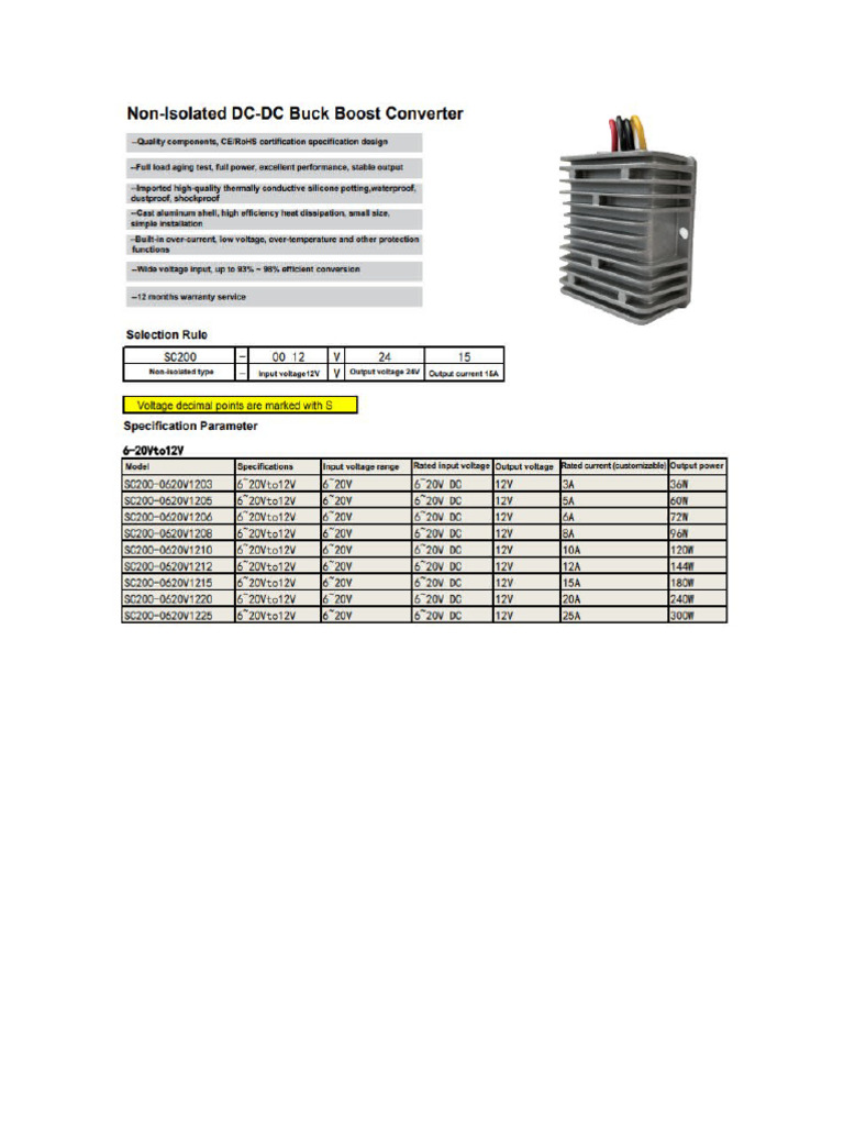 BUCK BOOST Converter 12V | PDF
