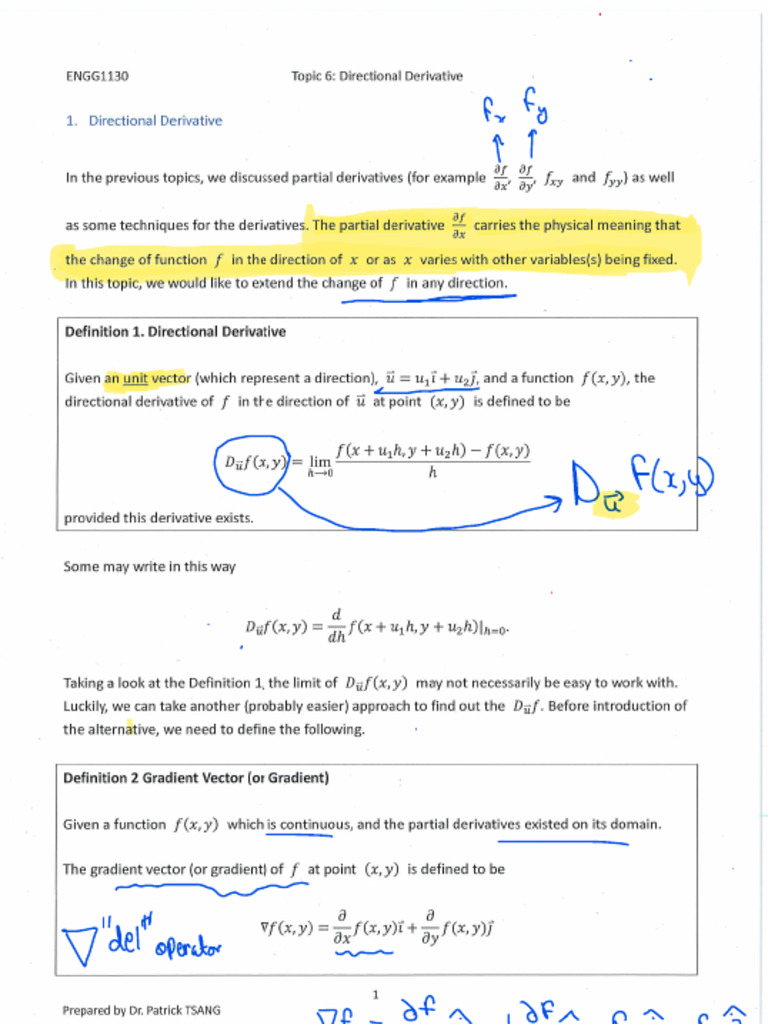 6 - Directional Derivative - Class | PDF