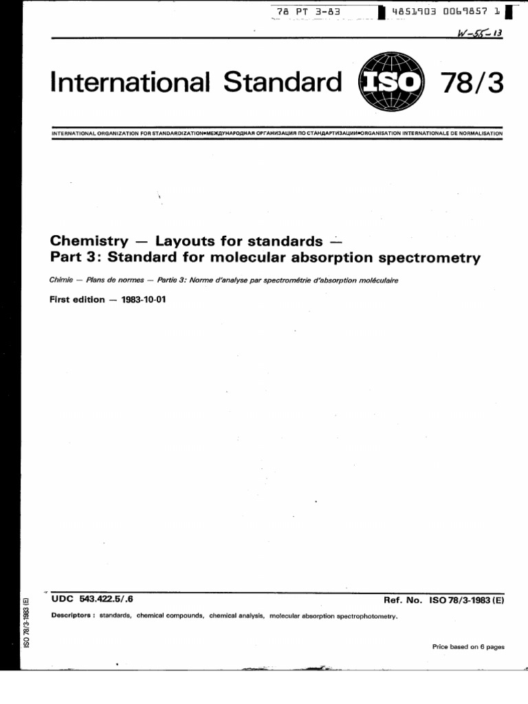 ISO 00078-3-1983 Scan | PDF