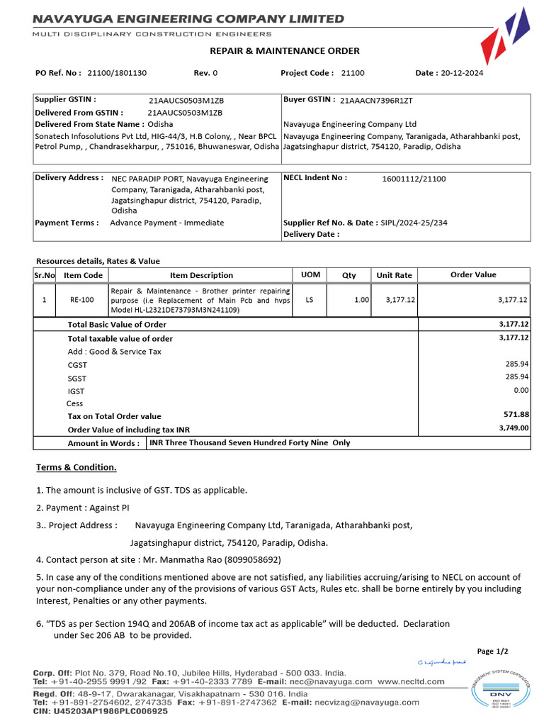 Sonatech Infosolutions PVT LTD | PDF | Taxes | Economies
