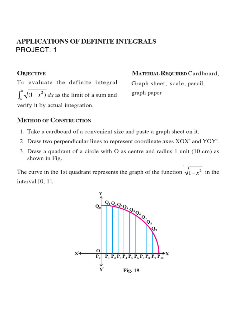 applications of integration project 2 | PDF | Area | Cartesian ...