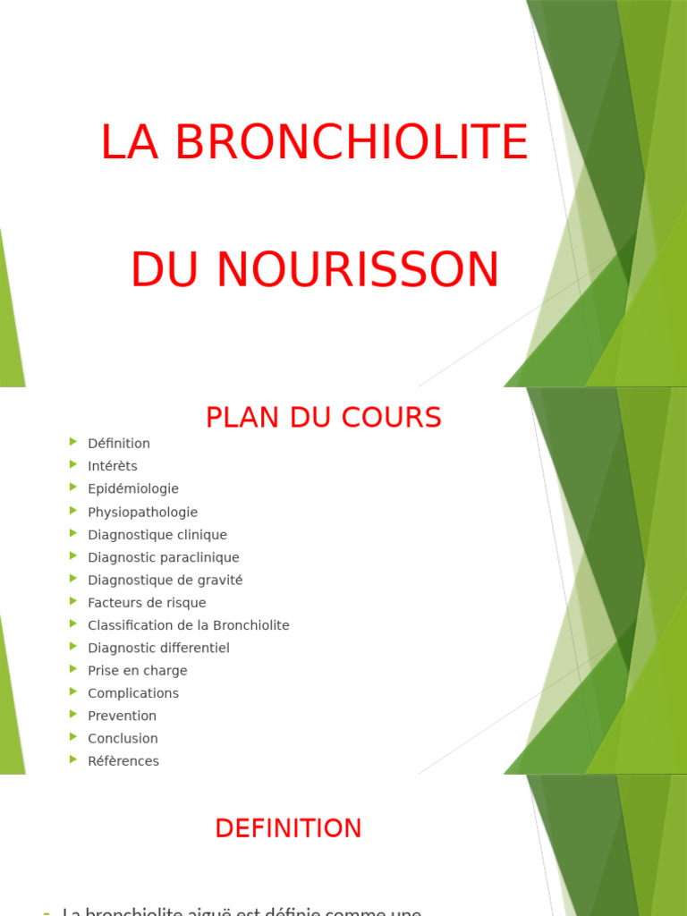 Bronchiolite Du Nourisson | PDF | Médecine | Maladies et troubles