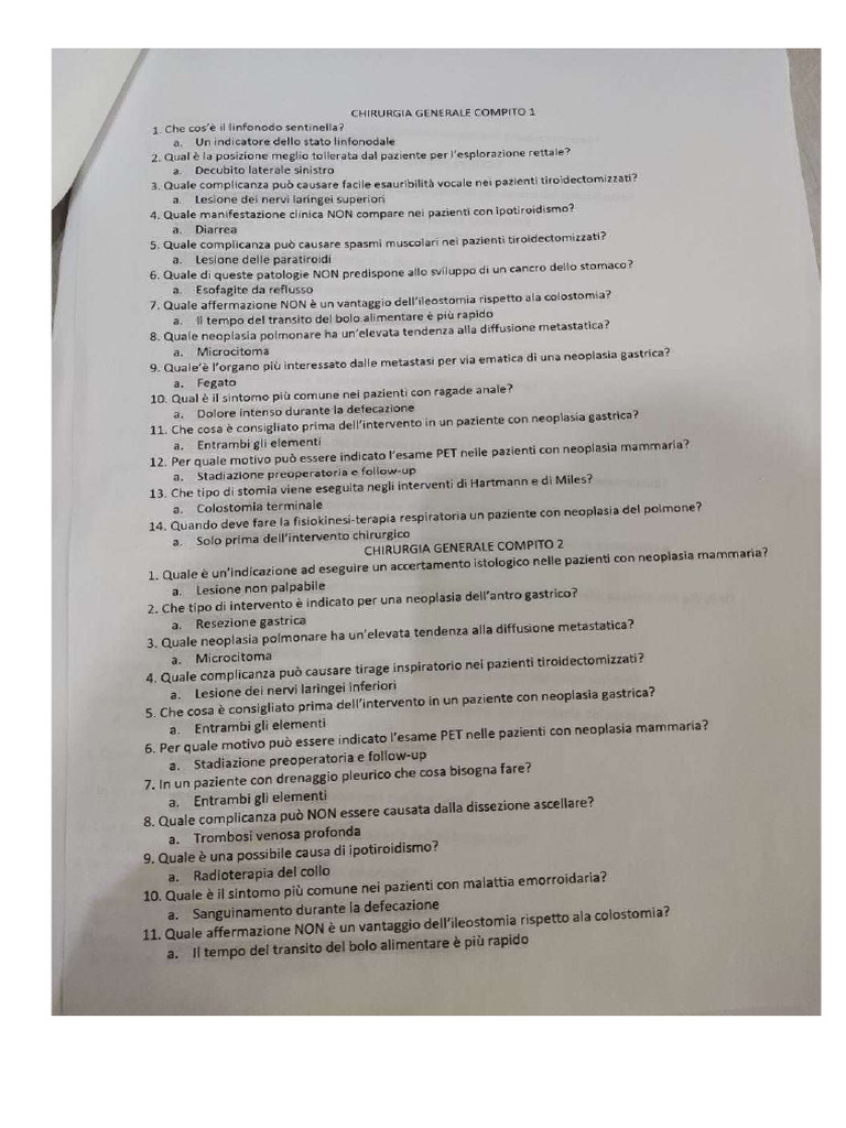 Basi di chirurgia esame | PDF