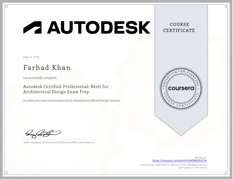 Revit Certificate | PDF