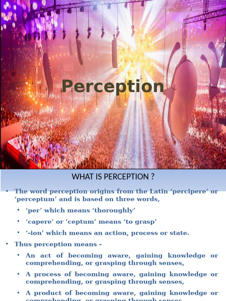 Understanding Perception: Key Concepts | PDF | Perception | Parapsychology