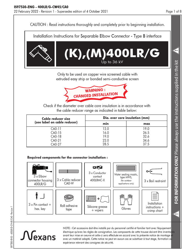 Separable Elbow Connector Installation Guide | PDF | Electrical ...