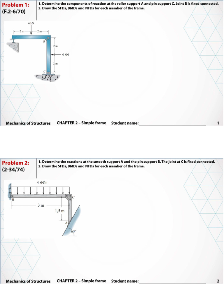 C2-Problem 2 Simple Frame PFIEV LMS | PDF