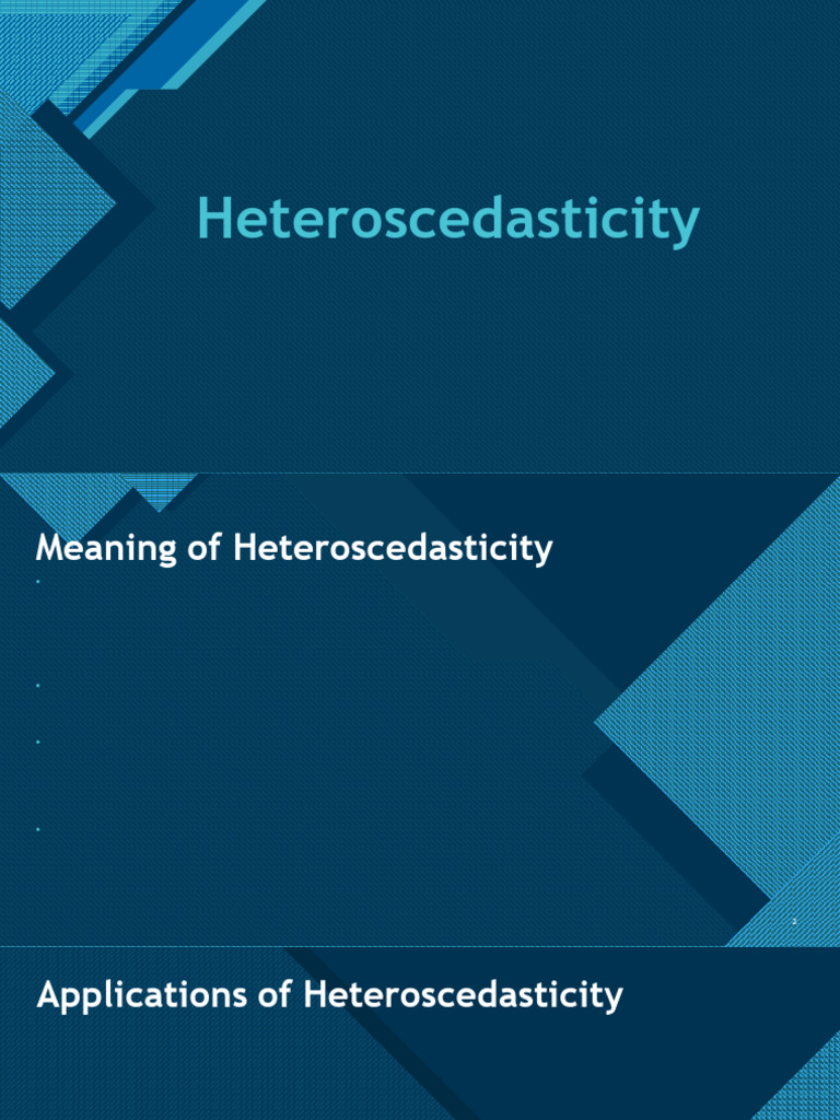 Heteroscedasticity | PDF | Errors And Residuals | Regression Analysis