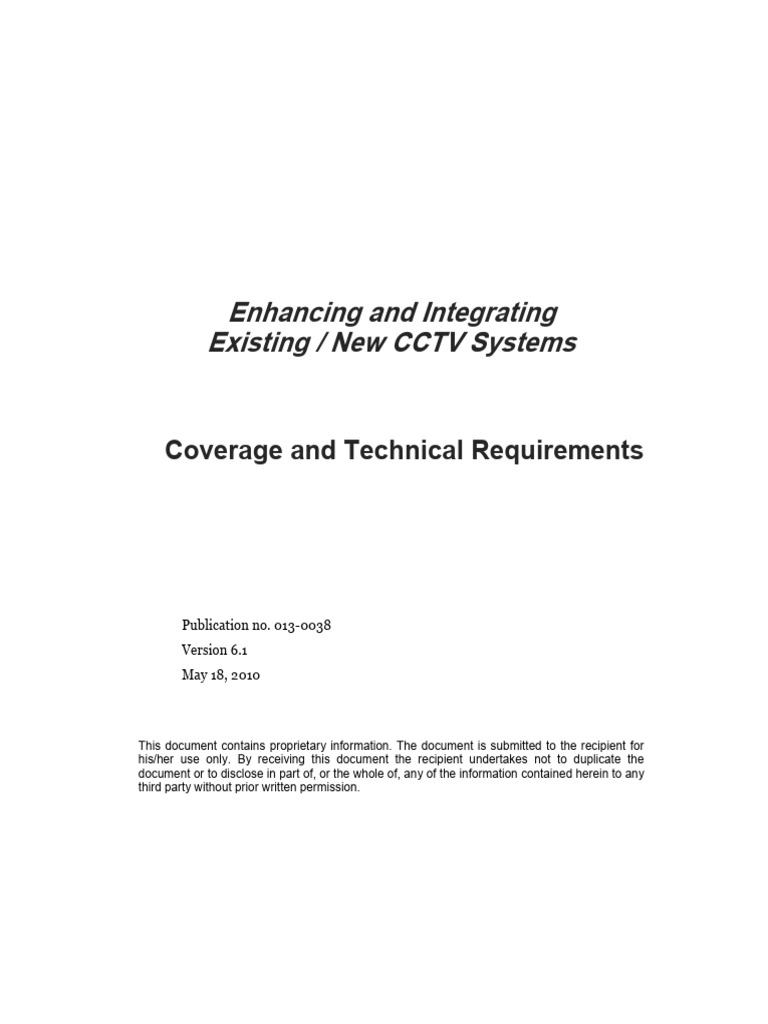 CCTV System Specification - Shopping Mall | PDF | Closed Circuit ...