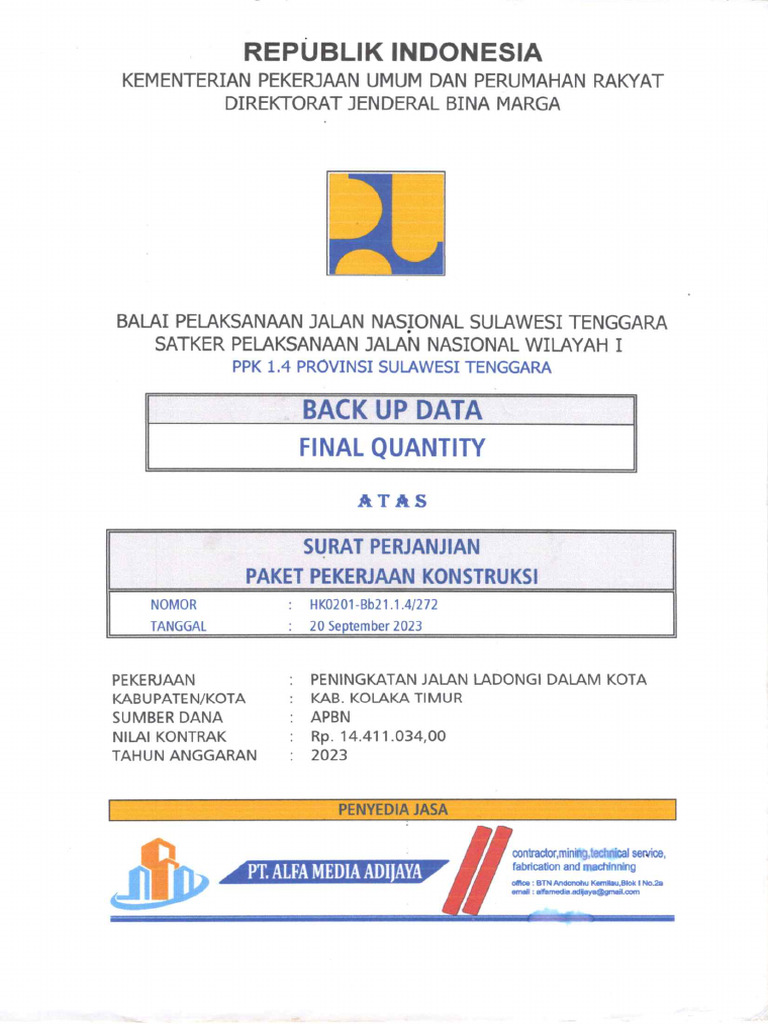 Laporan Backup Data Final Quantity | PDF