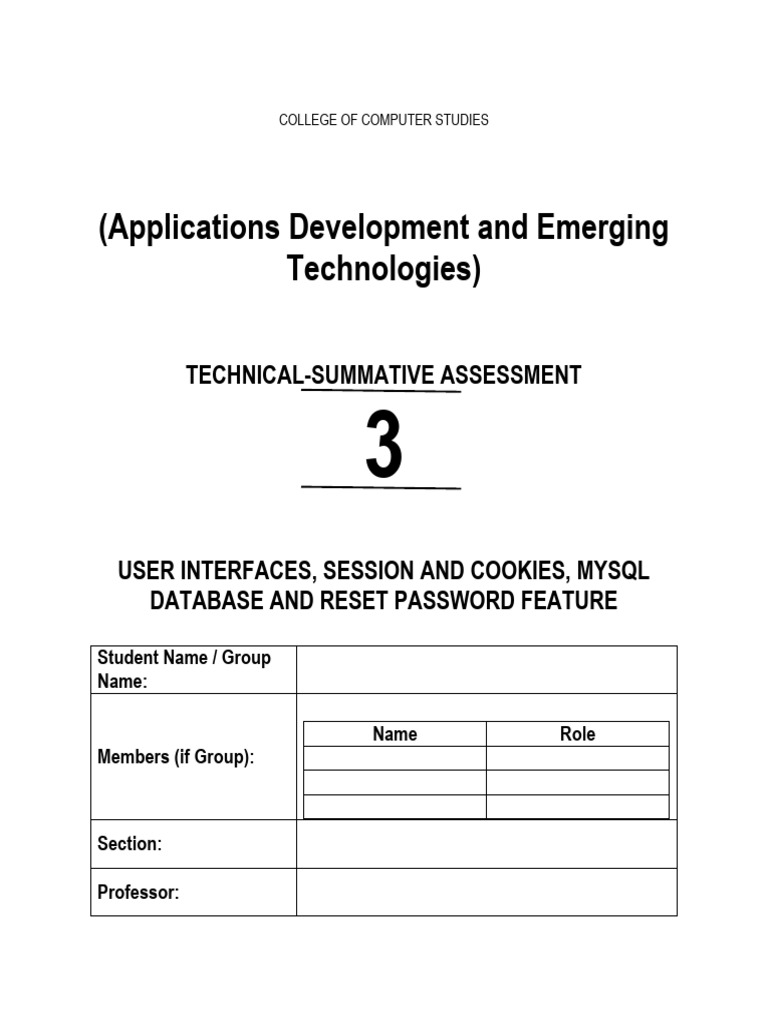 SA3 - UI, Session, Cookies, DB Connection and Reset Password Feature(1) | PDF | Databases | Software