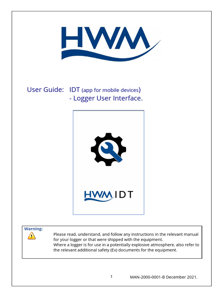 MAN-2000-0001-B User Guide - IDT (Mobile) App | PDF | Mobile App | Login