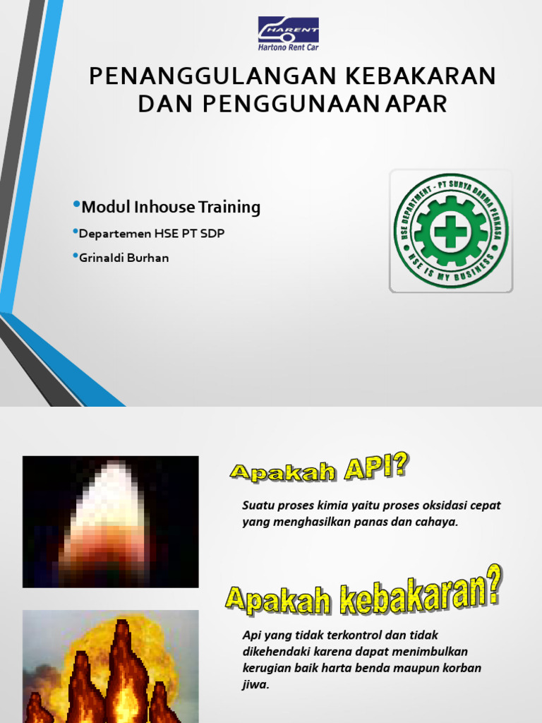 Modul Training APAR PT SDP - GB Mei 2023 | PDF