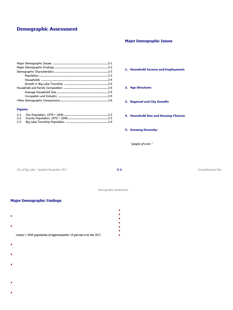 Chapter 2 Demographic Assessment - November 22 | PDF | Demography | Household