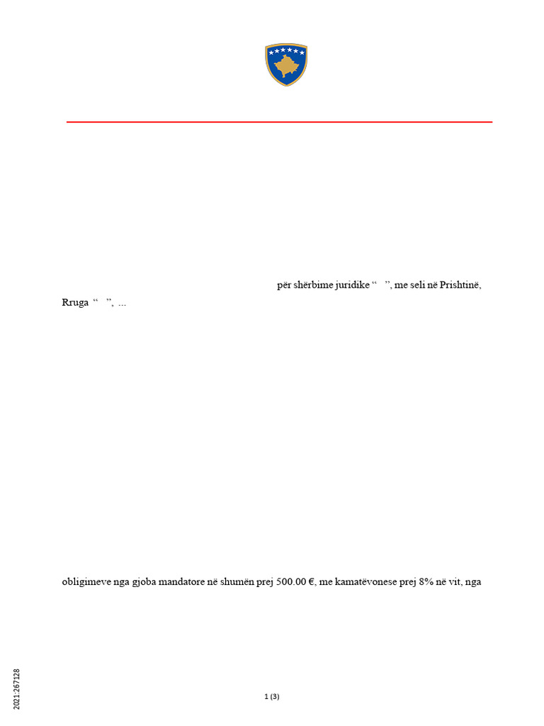 Republika E Kosovës/Republika Kosova Gjykata Themelore Prishtine | PDF