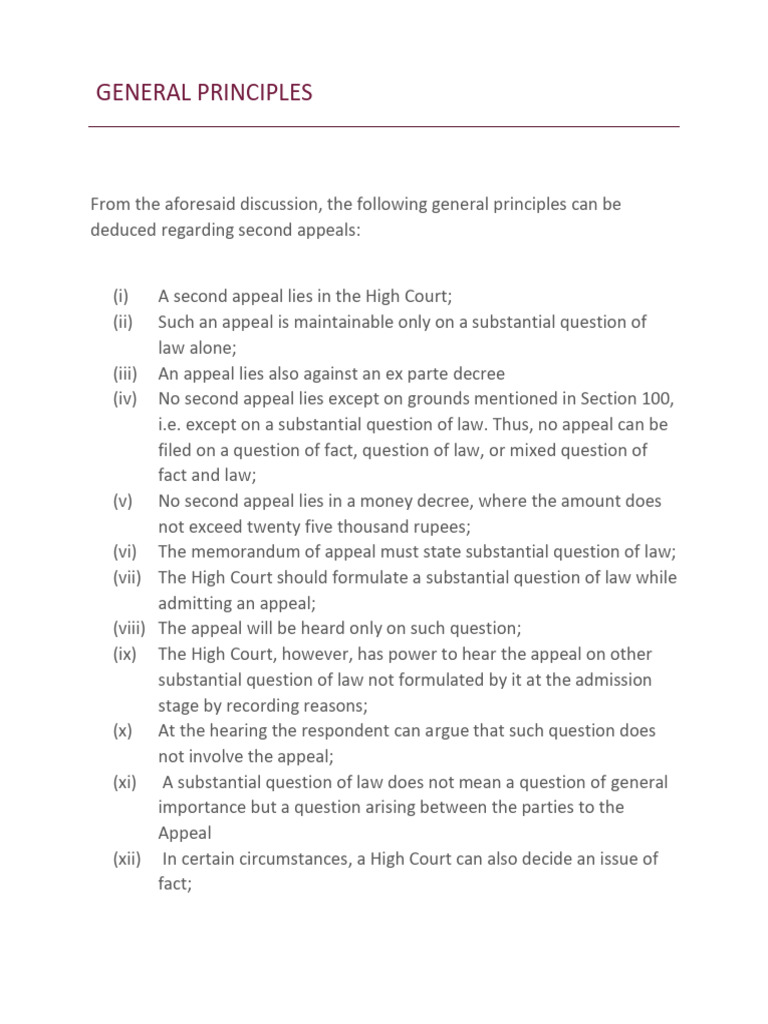 High Court Second Appeals Guide | PDF