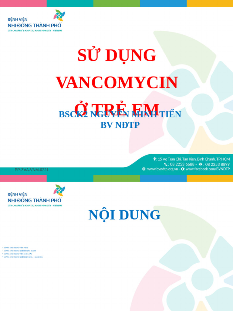 Su Dung Khang Sinh Vanco o Tre em 30-5-24 - 1 | PDF