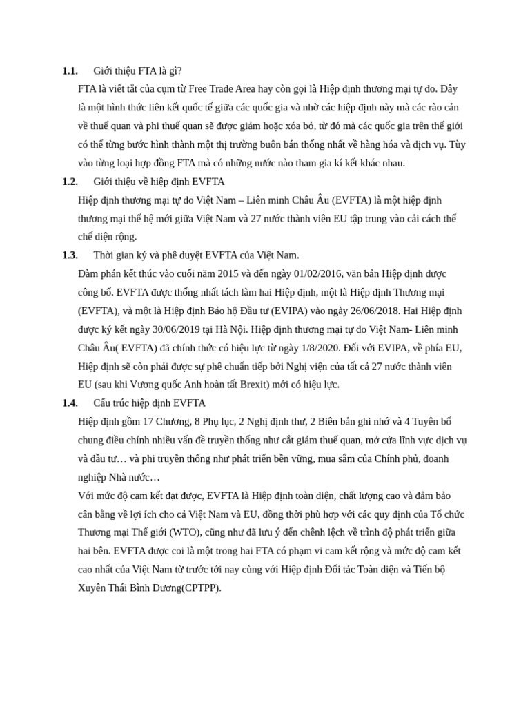 Giới Thiệu FTA Là Gì | PDF