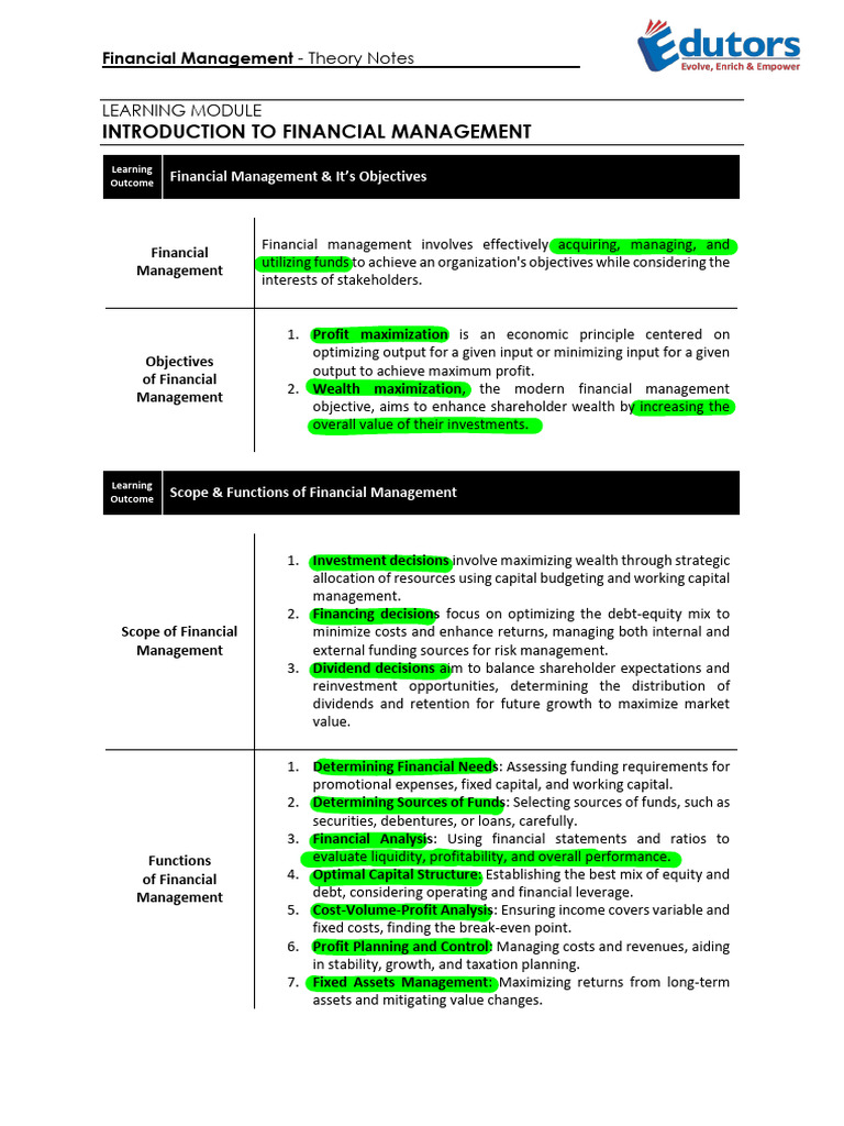FM Theory Session | PDF | Reserve Bank Of India | Capital Asset Pricing ...