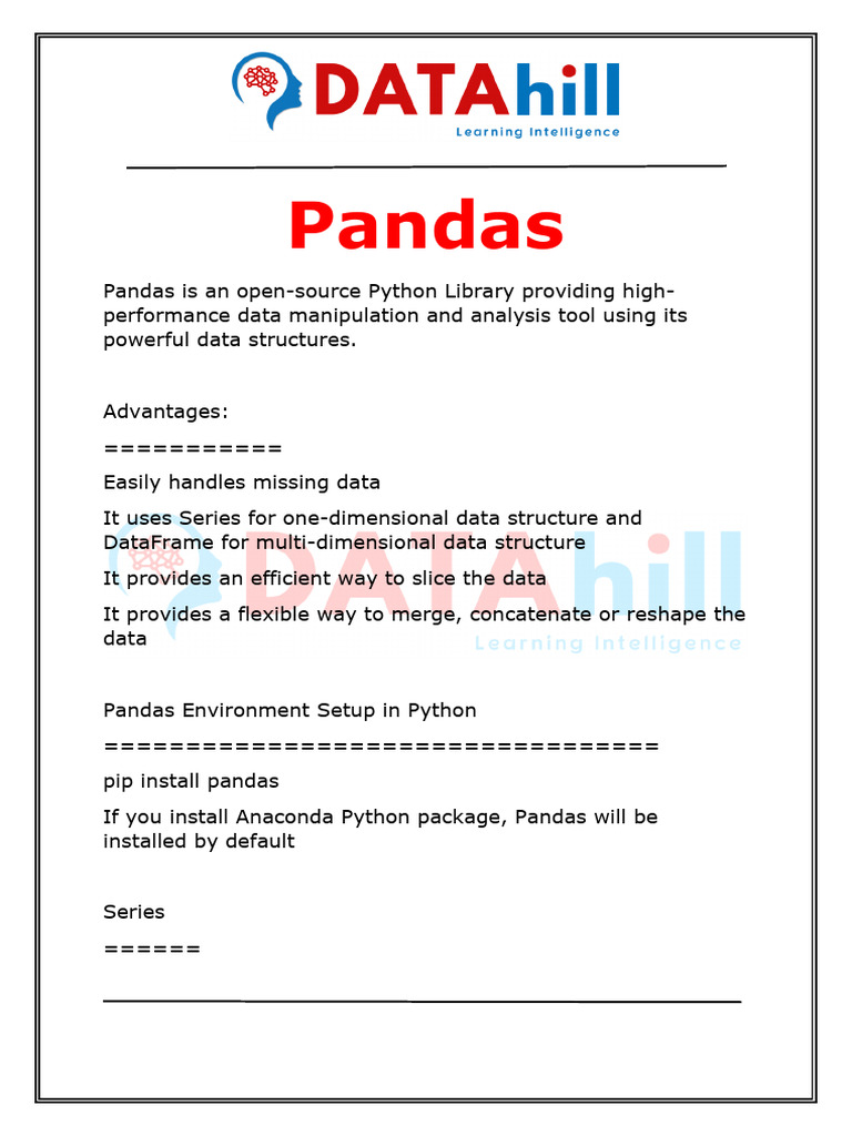 Pandaswithpython Datahillsolutions Pdf Comma Separated Values Mode Statistics 8863