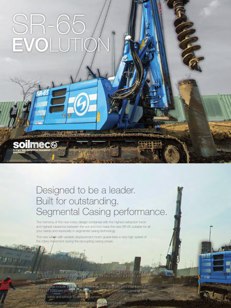 Soilmec SR 65 EVO Feb2020 | PDF | Deep Foundation | Drilling