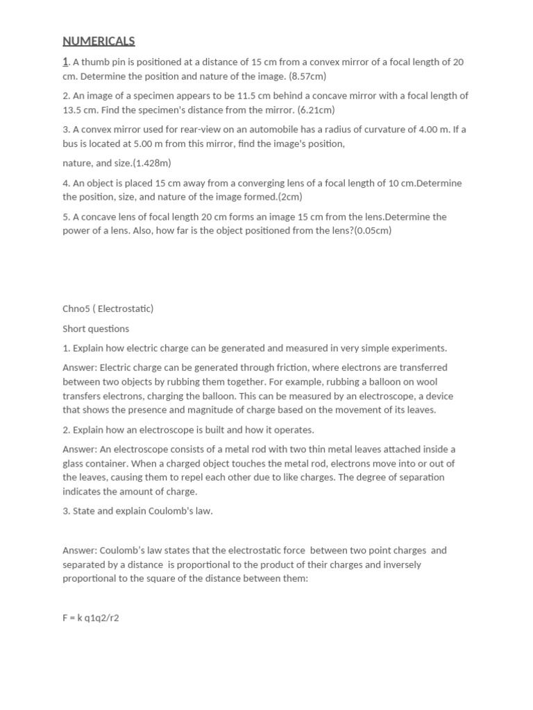 Chno 5 Electrostatic | PDF | Capacitor | Series And Parallel Circuits