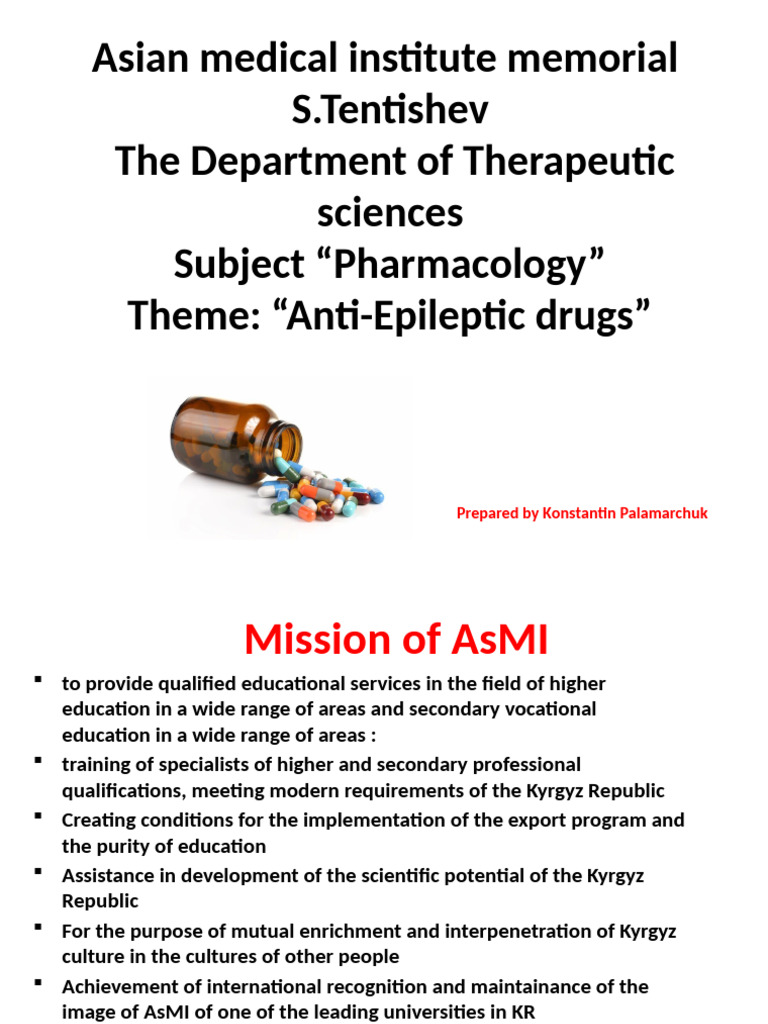 Anti-Epileptic Drugs Overview | PDF | Drugs | Pharmacology