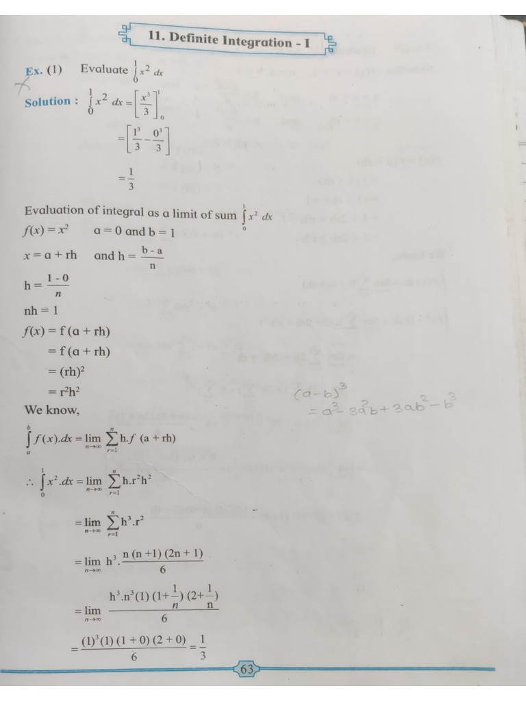 11 Definite Integration - I | PDF