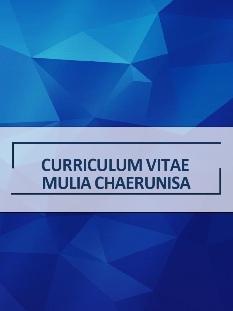 CV Mulia Chaerunisa 2024 2 | PDF