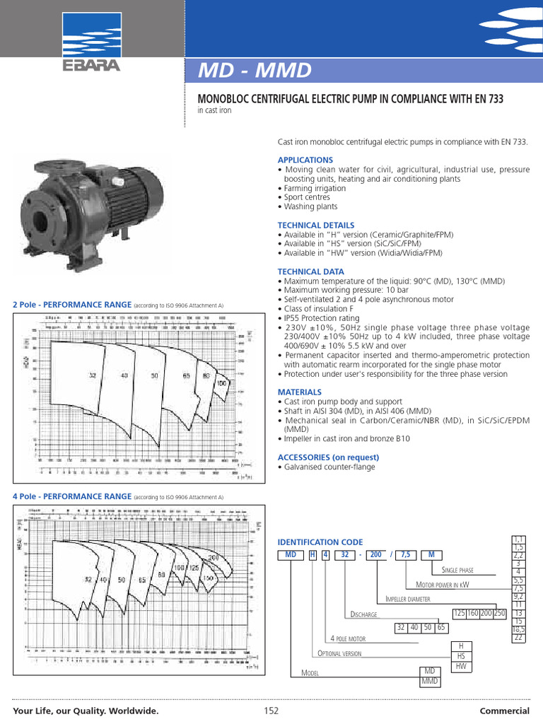 Ebara_MD_Literature | PDF | Electricity | Electrical Engineering