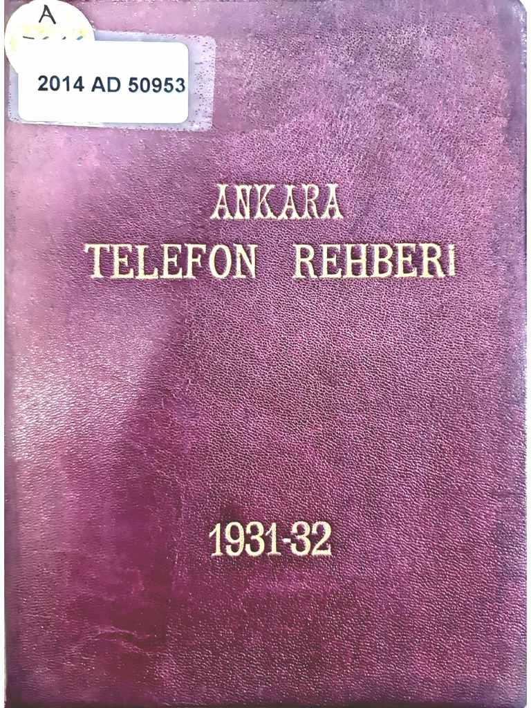 Ankara Telefon Rehberi 1931-2 | PDF