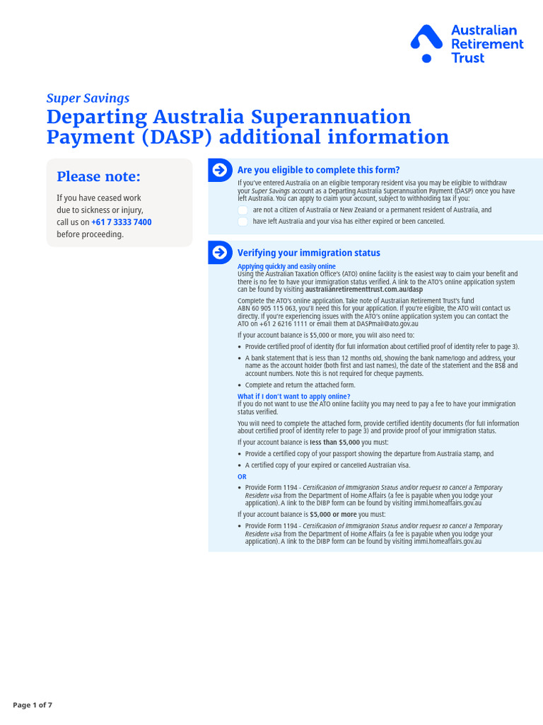DASP Additional Information Form | PDF | Identity Document | Credit Card