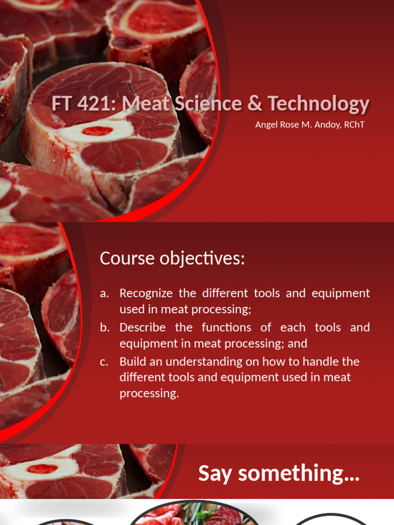 Meat Processing Tools and Equipment (Edited) | PDF | Smoking (Cooking ...