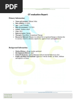 Occupational Therapy Report Templete | PDF