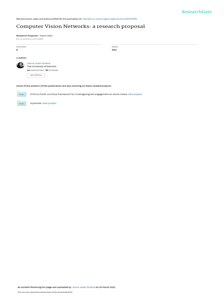 JJO Computer Vision Networks - v1 - Compressed | PDF | Computer Vision ...