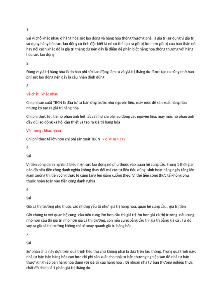 Bài KTCT M I Làm | PDF