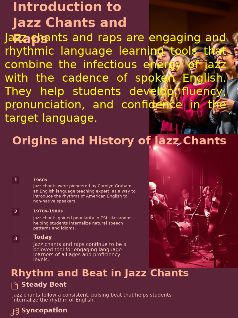 Jazz Chants for ESL Learners | PDF | Jazz | Rhythm