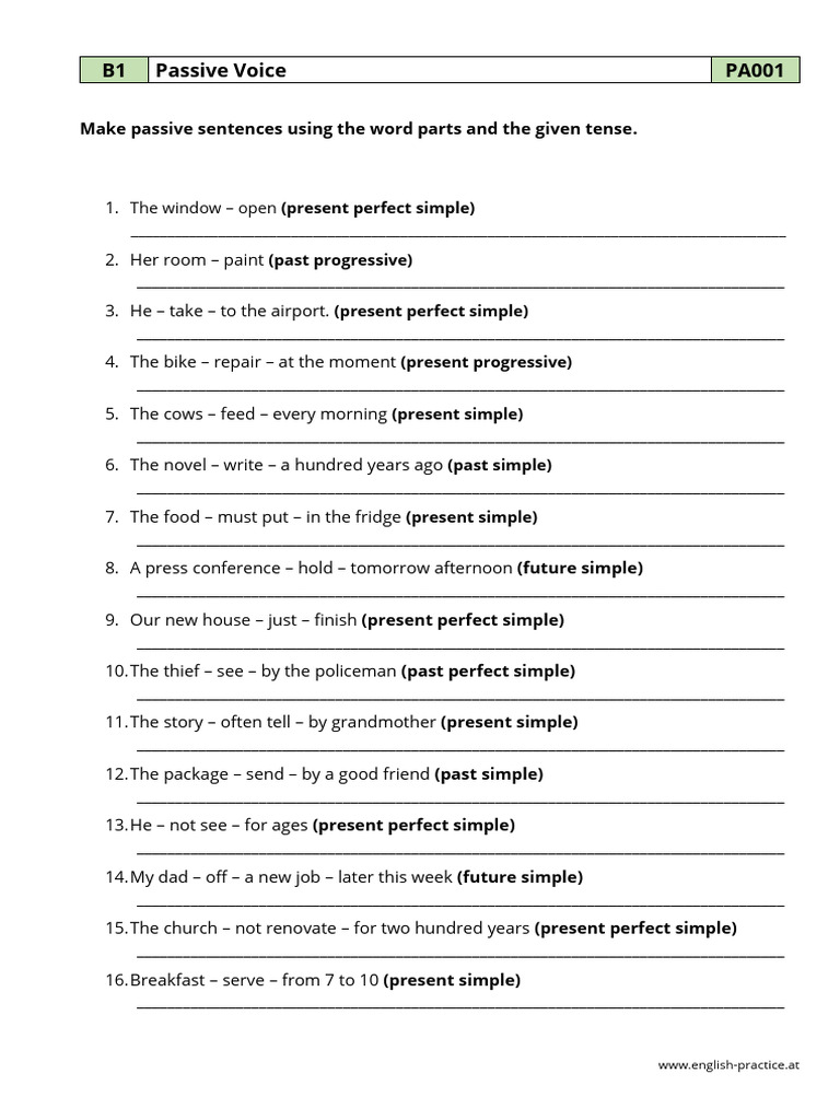 Passive Voice | PDF | Perfect (Grammar)
