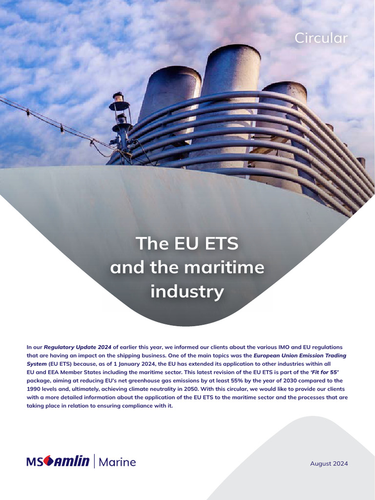 The EU ETS and The Maritime Industry MS Amlin Circular | PDF ...