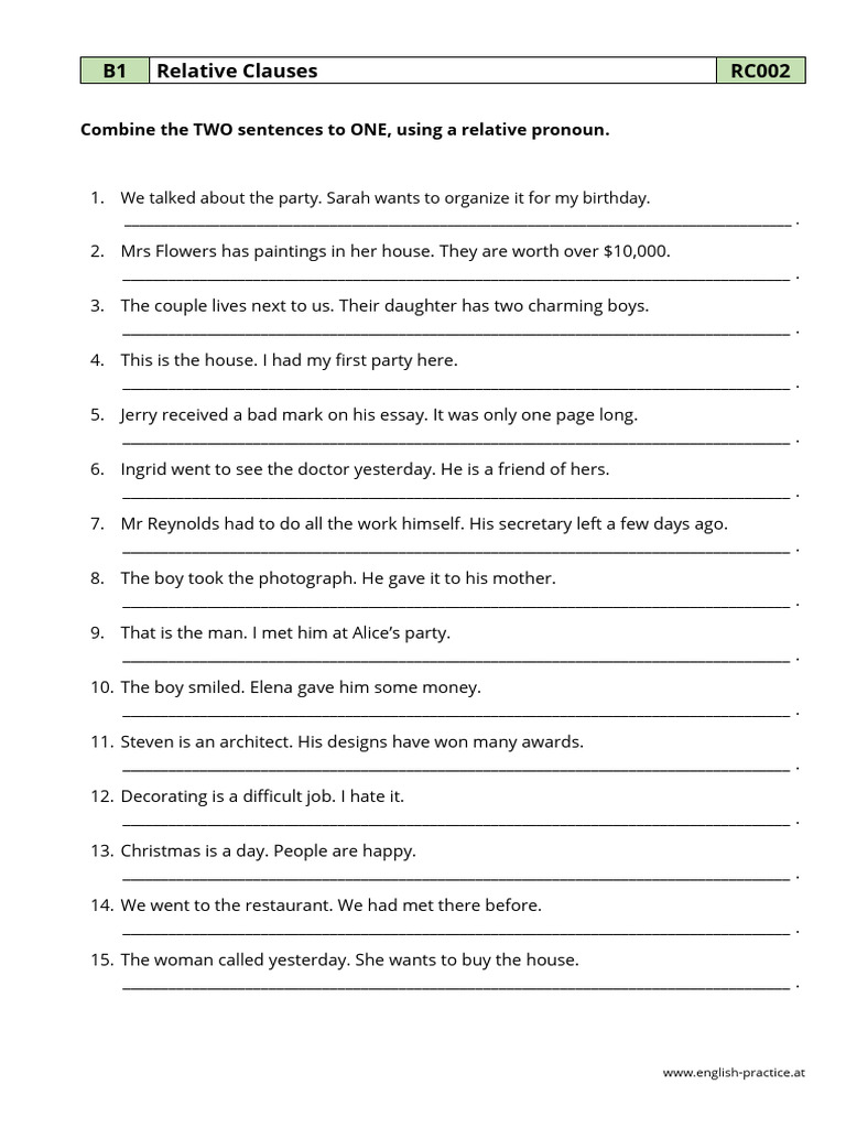 relative clause - MS | PDF