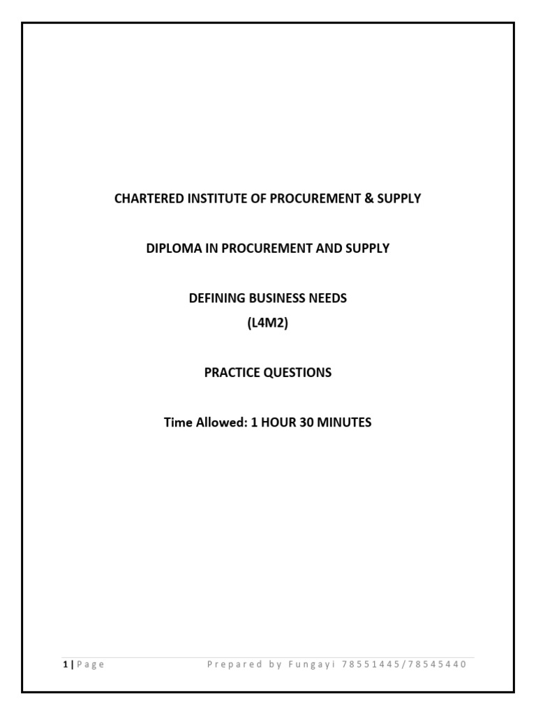 Fungayi (L4M2) | PDF | Procurement | Supply Chain