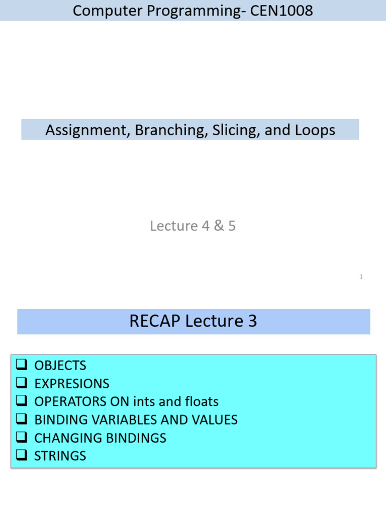 Master Python Branching, Slicing, and Loops Simplified for All Learners | PDF | String (Computer ...