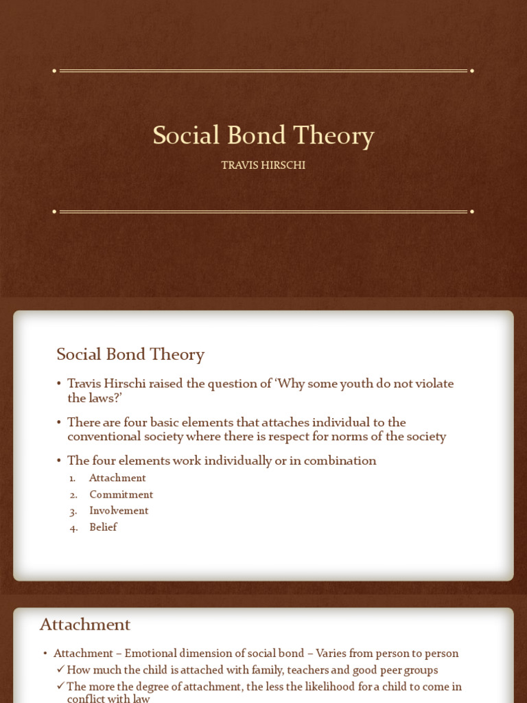 Social Bond Theory | PDF