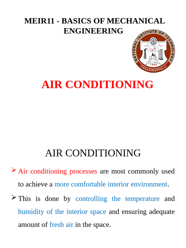 Air Conditioning | PDF | Humidity | Thermodynamics