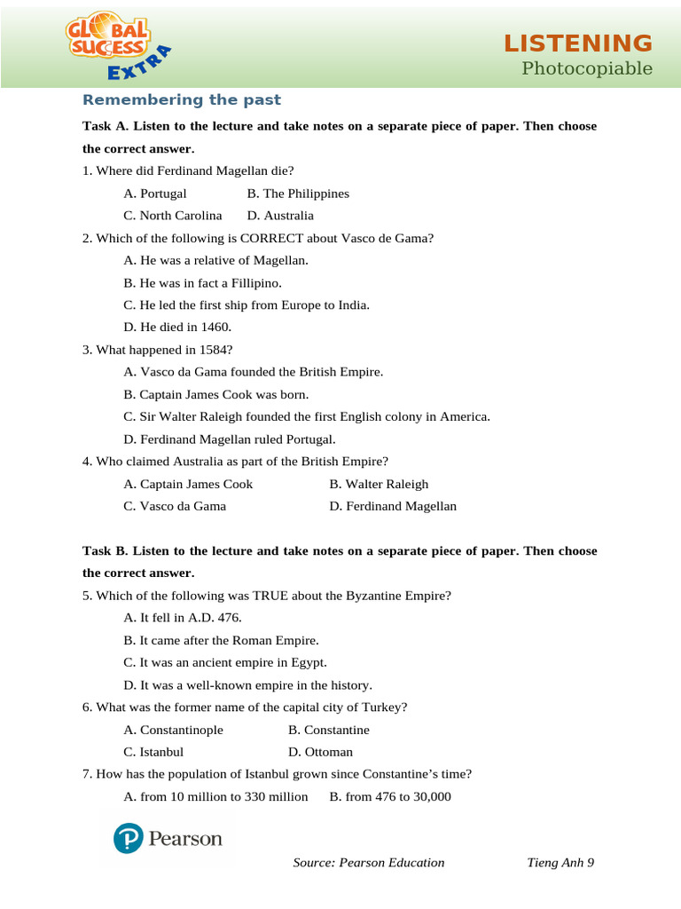 European Explorers and Empires Quiz | PDF | Byzantine Empire ...