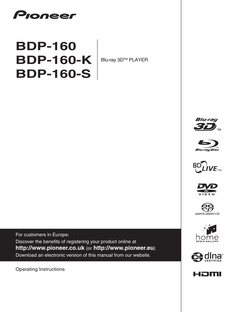 BDP 160 | PDF | Blu Ray | Dvd