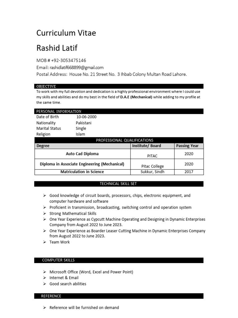 CV-Rashid Latif-1-1.. | PDF