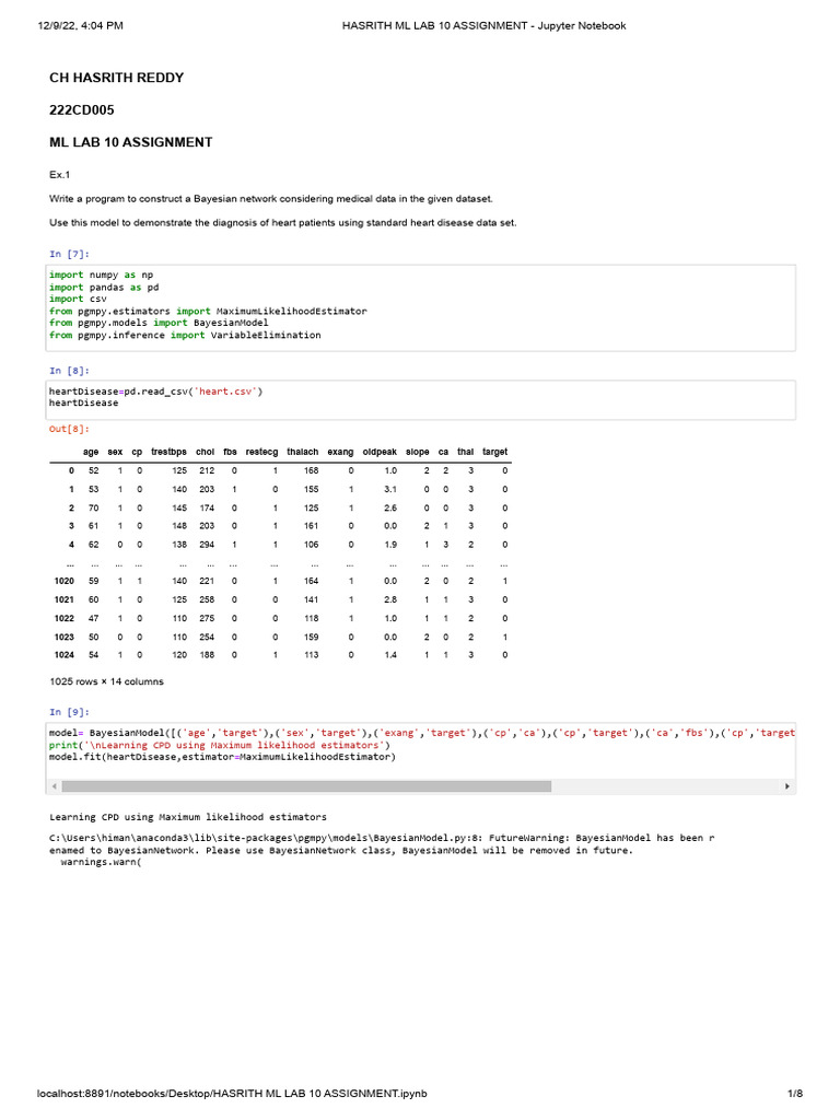 HASRITH ML LAB 10 ASSIGNMENT - Jupyter Notebook | PDF | Artificial Neural Network ...
