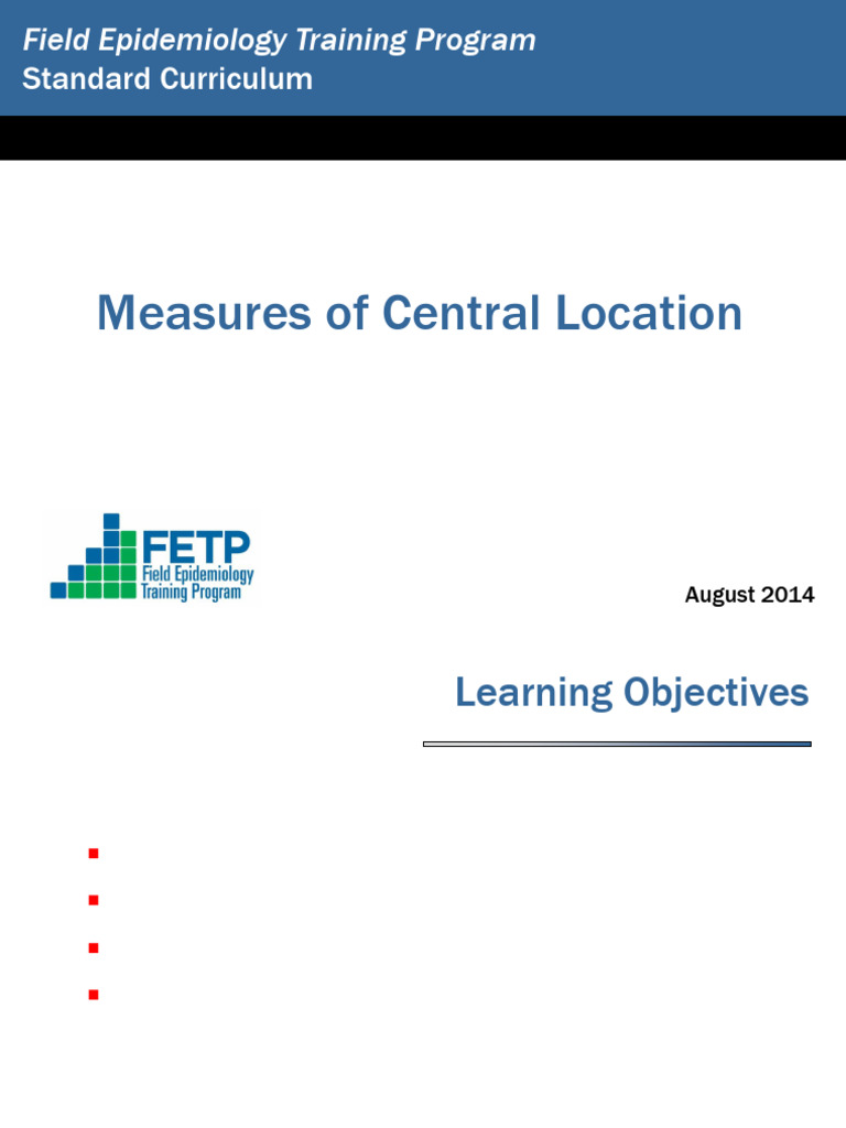 B04.Measures of Central Location - STD Curr.2014-08 | PDF | Mean | Mode ...