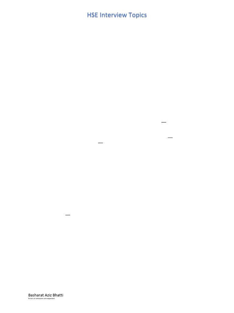 HSE Interview Topics | PDF